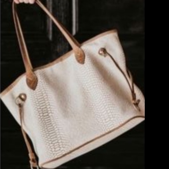 Freebird by Steven | Bags | Freebird By Steven Mara White Croc Tote Bag ...